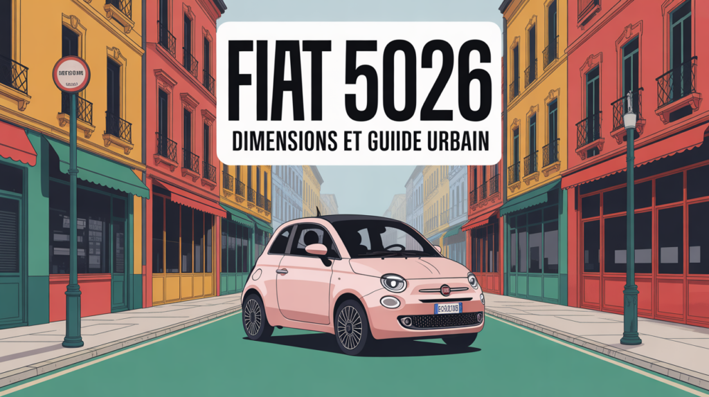 Toutes les dimensions de la Fiat 500 : guide 2026 pratique e